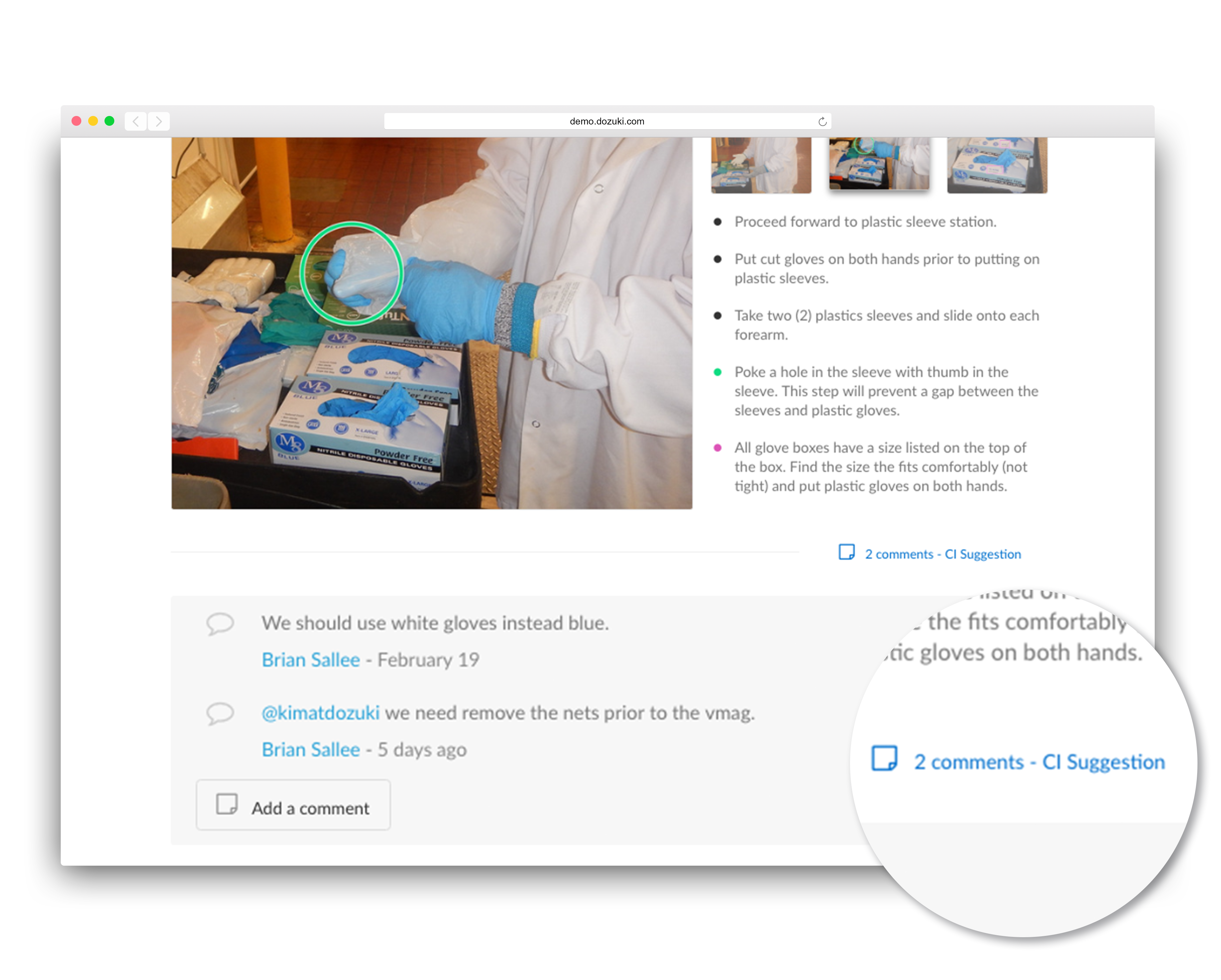 Dozuki Standard Work Software for Instructions, Training and Improvement